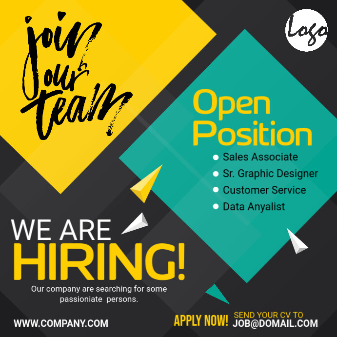 Hiring Ad Template | PosterMyWall