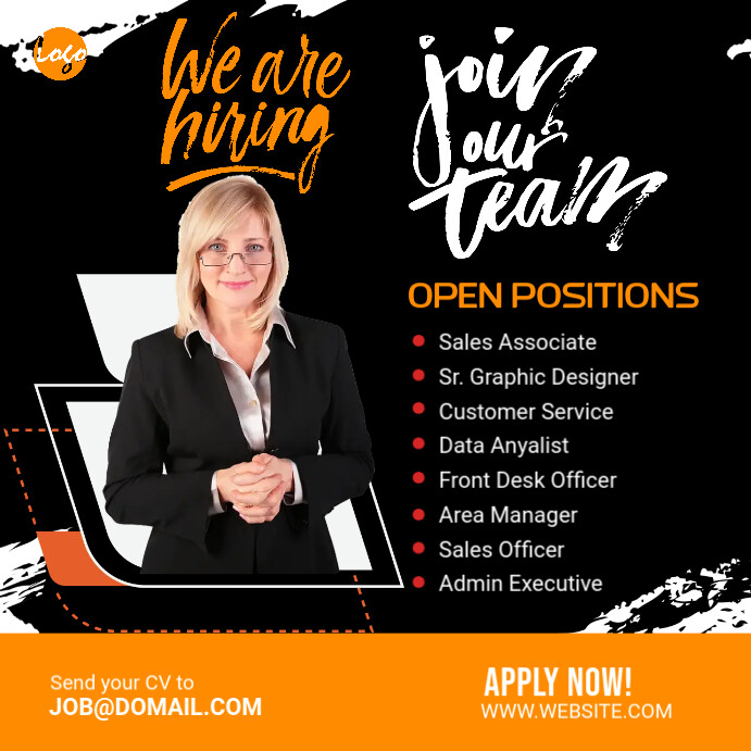 Hiring Ad Template | PosterMyWall