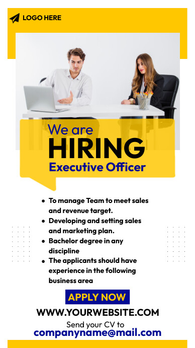 Copy of Hiring Ad Template | PosterMyWall