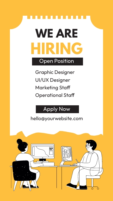 Hiring Ad Template | PosterMyWall