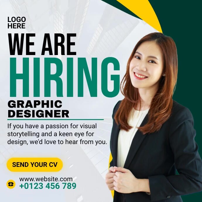 Hiring Ads Template | PosterMyWall
