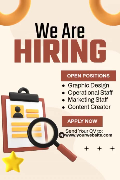 Hiring Ads Template | PosterMyWall