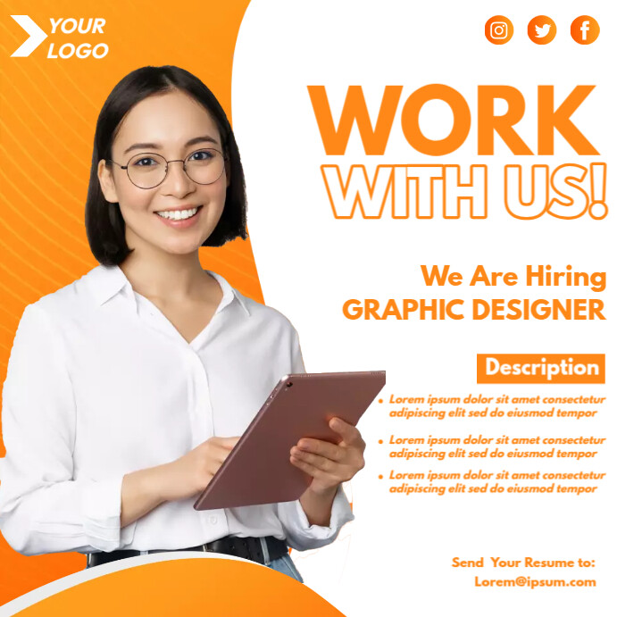 Hiring Agency Ads Template | PosterMyWall