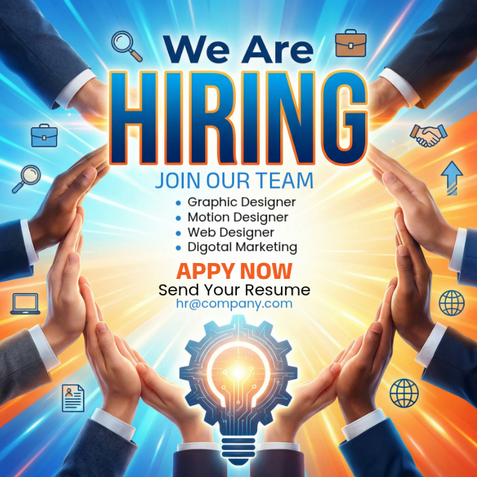 Hiring Announcement Instagram Post Template | PosterMyWall