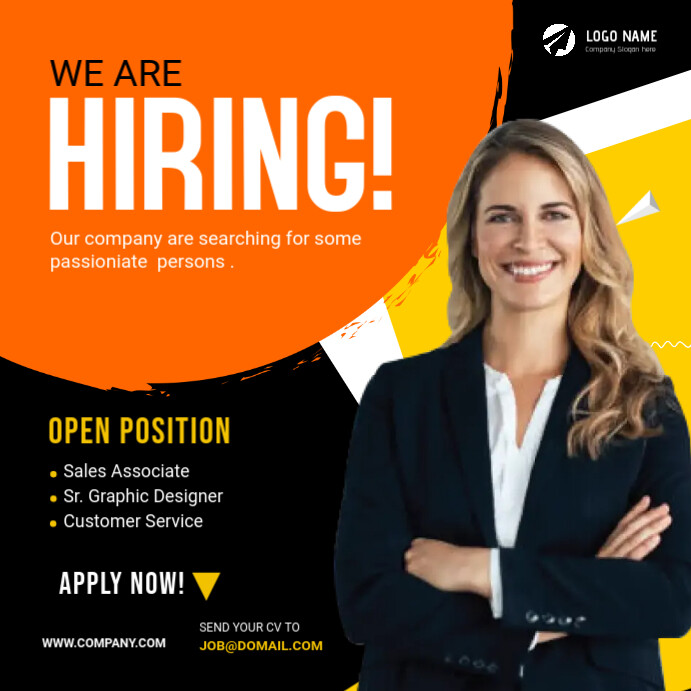 Hiring Banner Ad Design Template | PosterMyWall