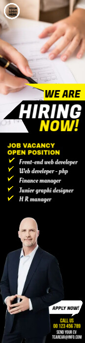 Hiring banner Template | PosterMyWall