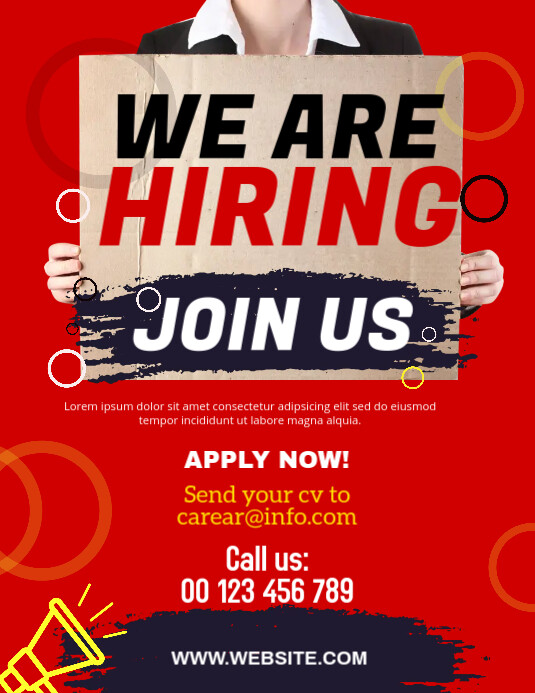 Hiring Banner Template | PosterMyWall