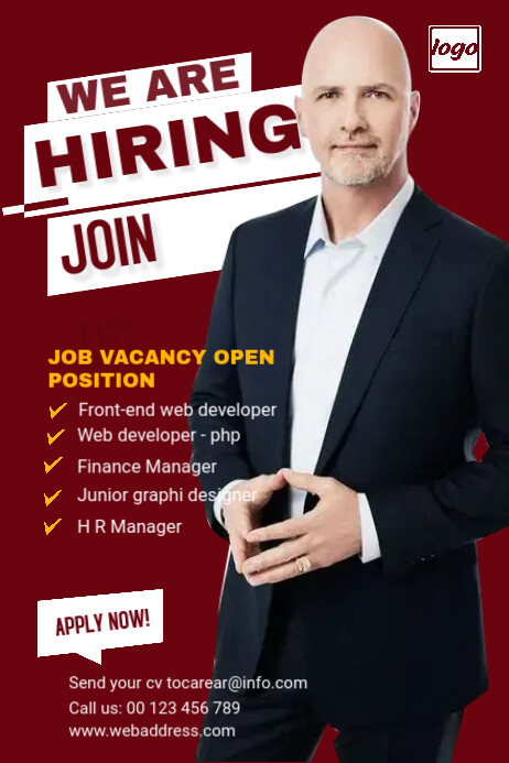 Hiring Banner Template | PosterMyWall