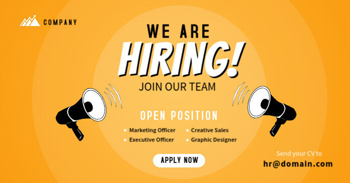 Hiring Banner Template | PosterMyWall