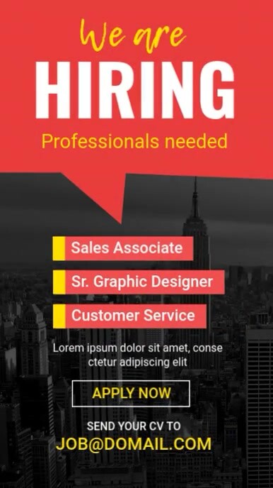 Copy of Hiring banner template | PosterMyWall