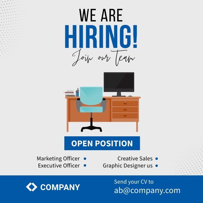 Copy of Hiring banner template design | PosterMyWall