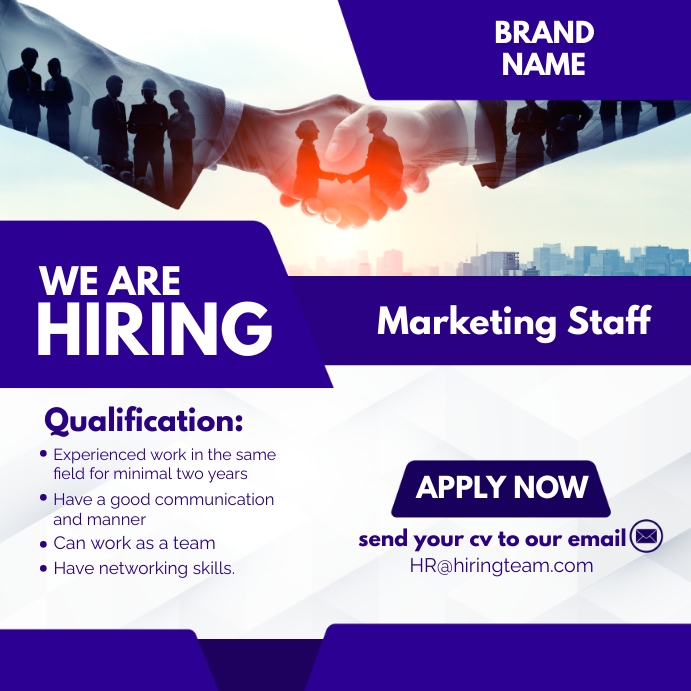 HIRING COMPANY TEMPLATE | PosterMyWall