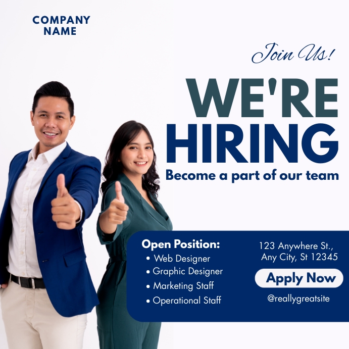 HIRING COMPANY TEMPLATE | PosterMyWall