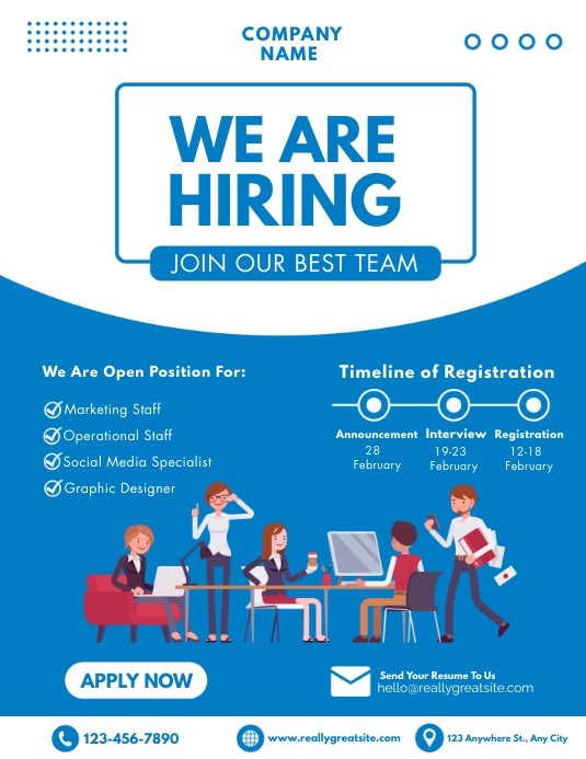 Copy of HIRING COMPANY TEMPLATE | PosterMyWall