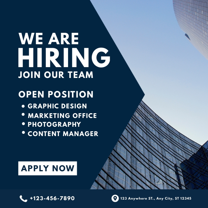 HIRING COMPANY TEMPLATE | PosterMyWall