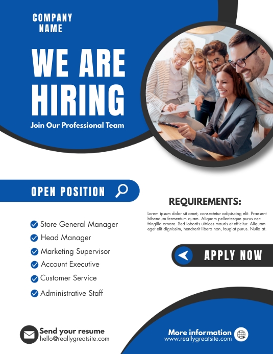 HIRING COMPANY TEMPLATE | PosterMyWall