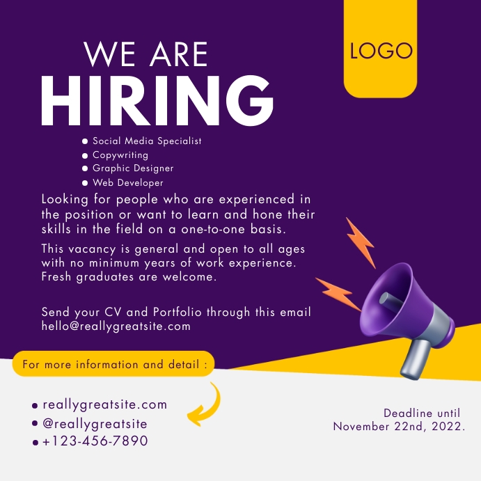 HIRING COMPANY TEMPLATE | PosterMyWall