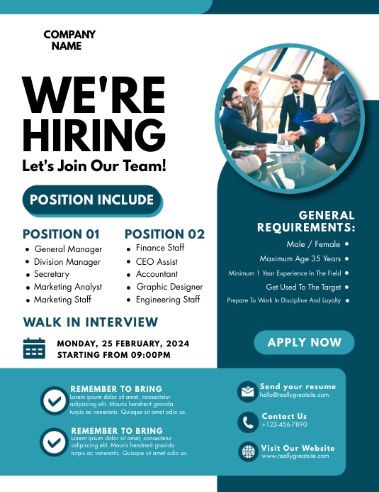 HIRING COMPANY TEMPLATE | PosterMyWall