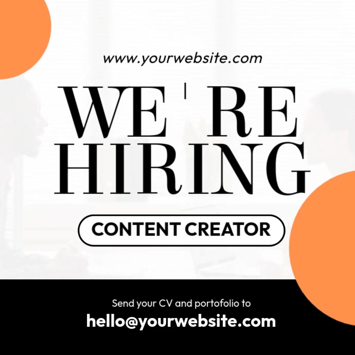 Hiring Content Creator Template | PosterMyWall