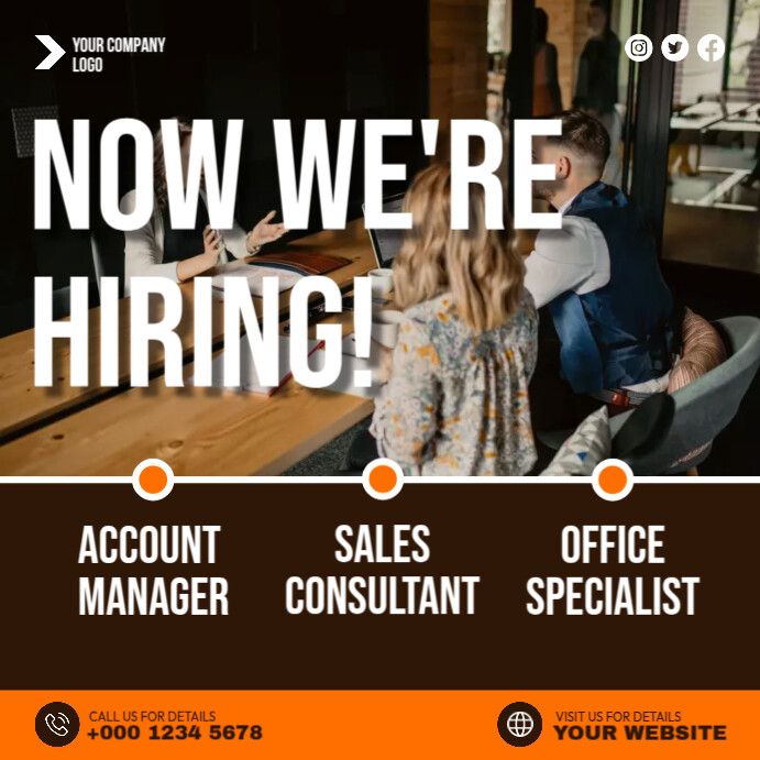 Plantilla de Hiring Design Ads | PosterMyWall