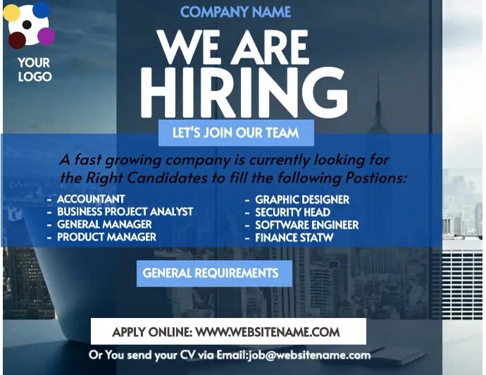 Plantilla de HIRING | PosterMyWall