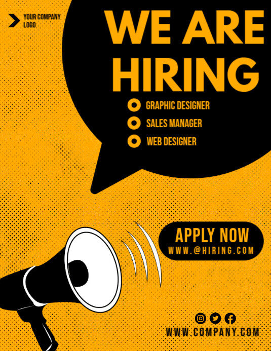 Hiring Design Template | PosterMyWall