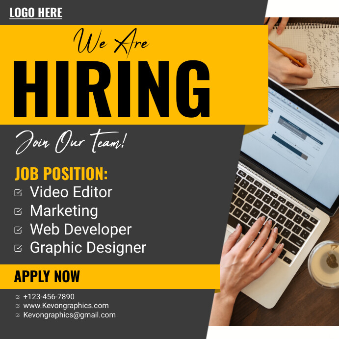 Hiring Template | PosterMyWall