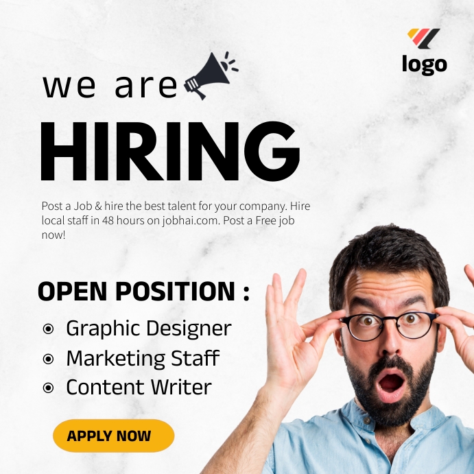 Hiring Template | PosterMyWall