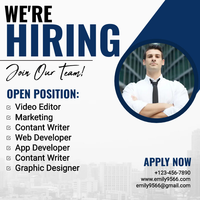 Hiring Template | PosterMyWall