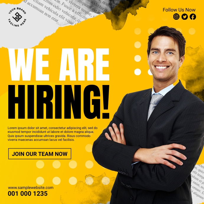 Hiring Design Template | PosterMyWall