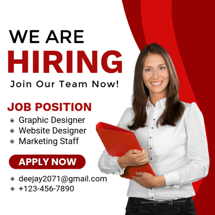 Hiring Template | PosterMyWall