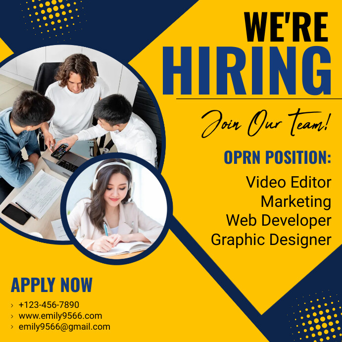 Hiring Template | PosterMyWall