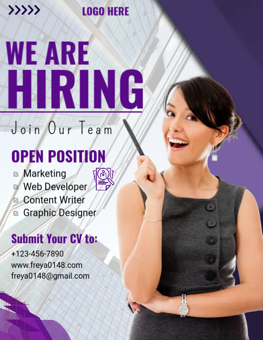 Plantilla de Hiring | PosterMyWall