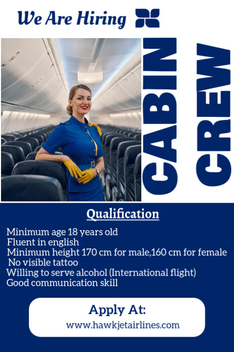 Copy of Cabin Crew Hiring | PosterMyWall