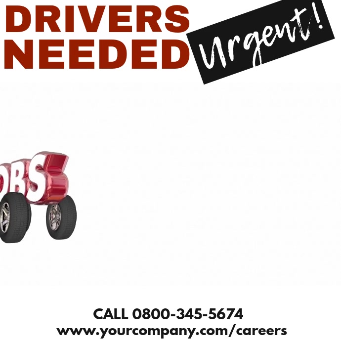 Hiring Drivers Instagram Video Template | PosterMyWall