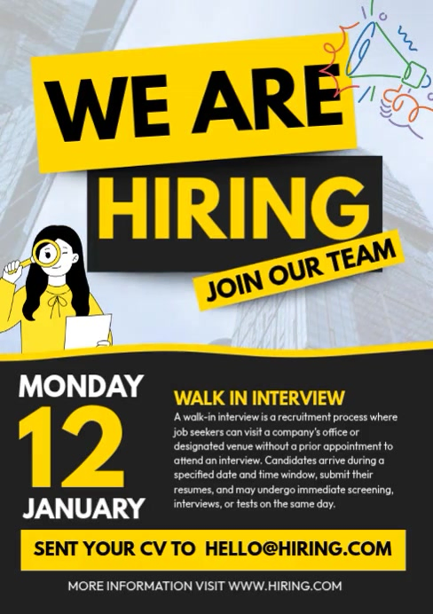 Plantilla de Hiring Event | PosterMyWall