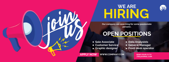 Plantilla de Hiring Facebook cover | PosterMyWall