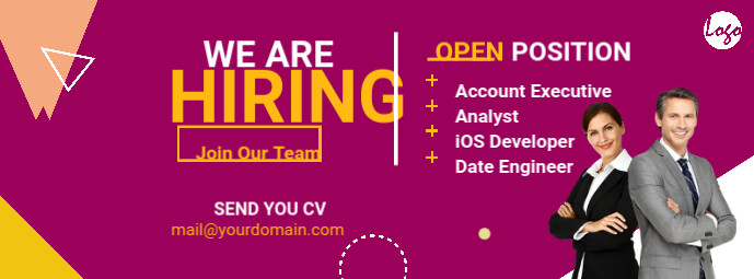 Copy of Hiring facebook cover | PosterMyWall