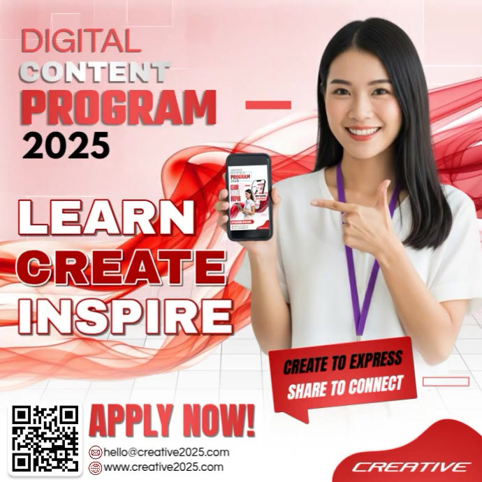 Hiring Female Content Creator – Apply Now Template | PosterMyWall