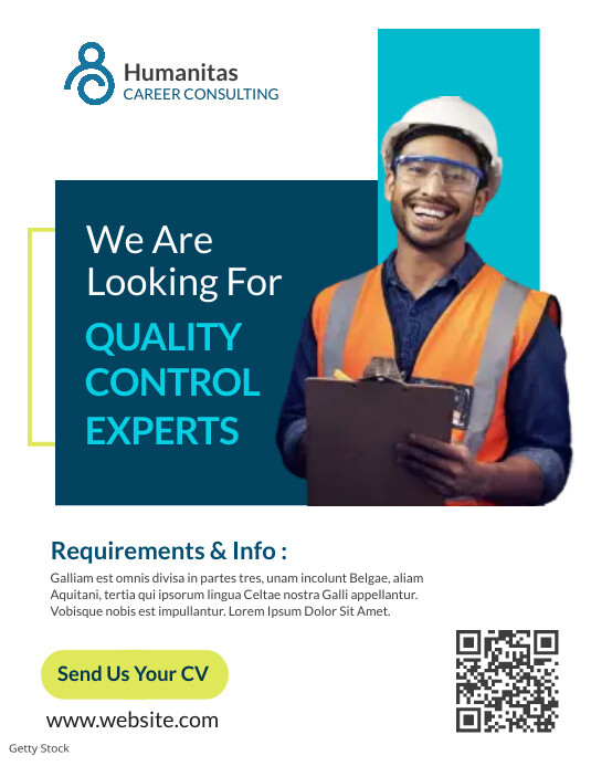 Copy of Hiring flyer advertisement minimal template p | PosterMyWall