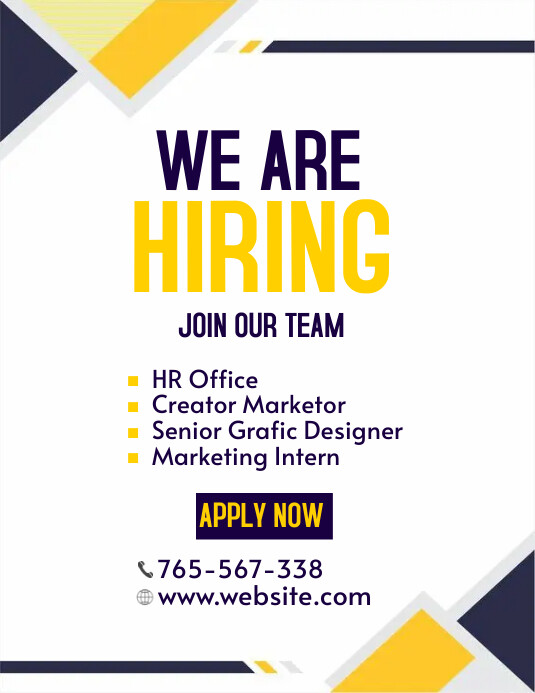 Plantilla de hiring flyer | PosterMyWall