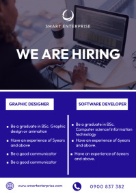 Hotel staff hiring Template | PosterMyWall