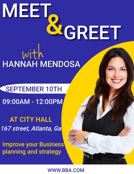 Meet and Greet Flyer Template | PosterMyWall