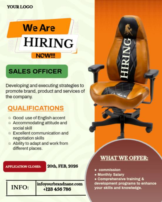 Hiring flyer design Template | PosterMyWall