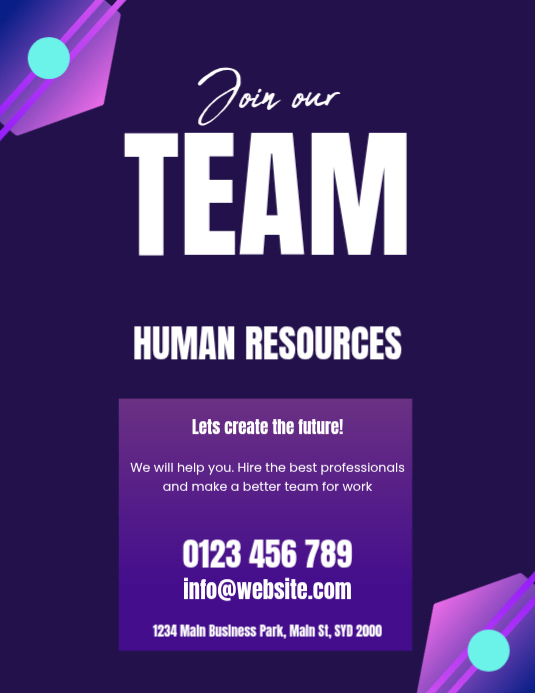 Hiring flyer join our team Template | PosterMyWall