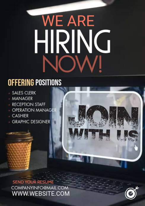 Hiring Flyer Template (1) เทมเพลต | PosterMyWall