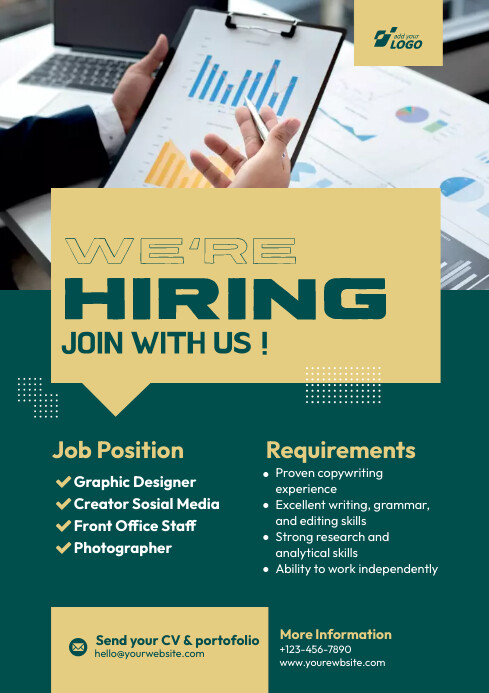 Hiring Flyer Template | PosterMyWall