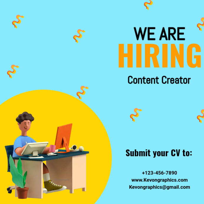 Hiring flyer template | PosterMyWall