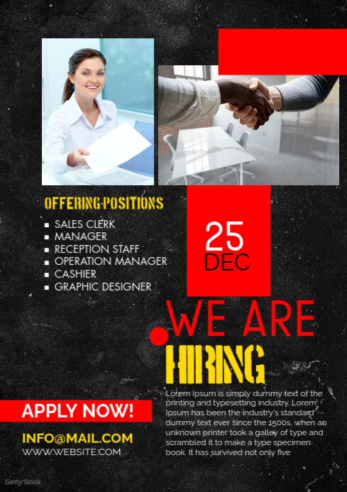 Hiring Flyer Template | PosterMyWall