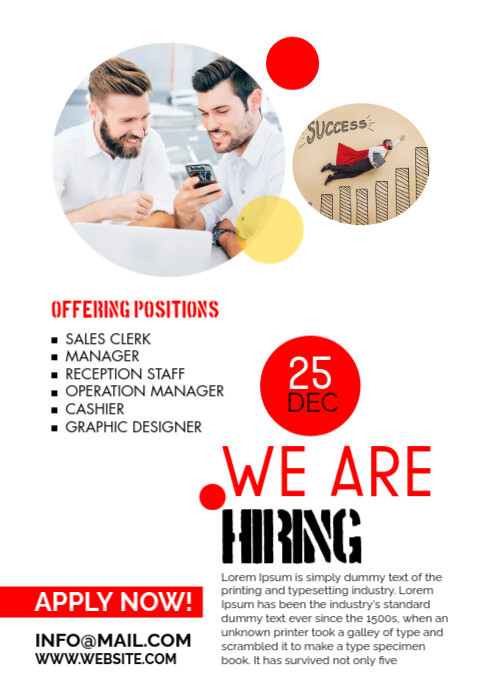 Hiring Flyer Template | PosterMyWall
